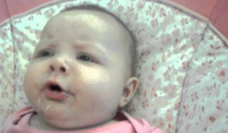 This cute baby sings "Twinkle twinkle little star..." She is adorable ...