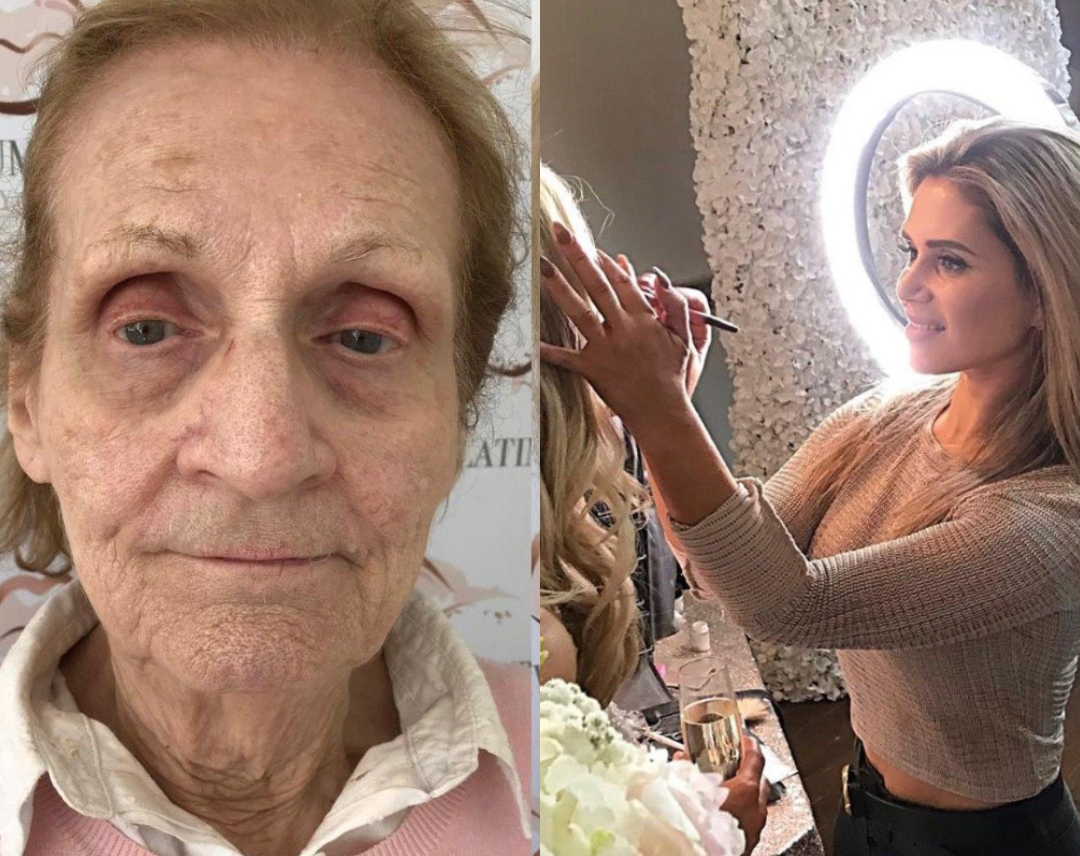 A makeup artist made this old grandmother look completely different ...