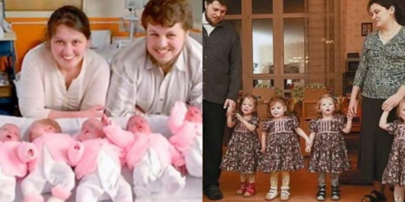 This couple had 5 babies at once and here is how they look today ...