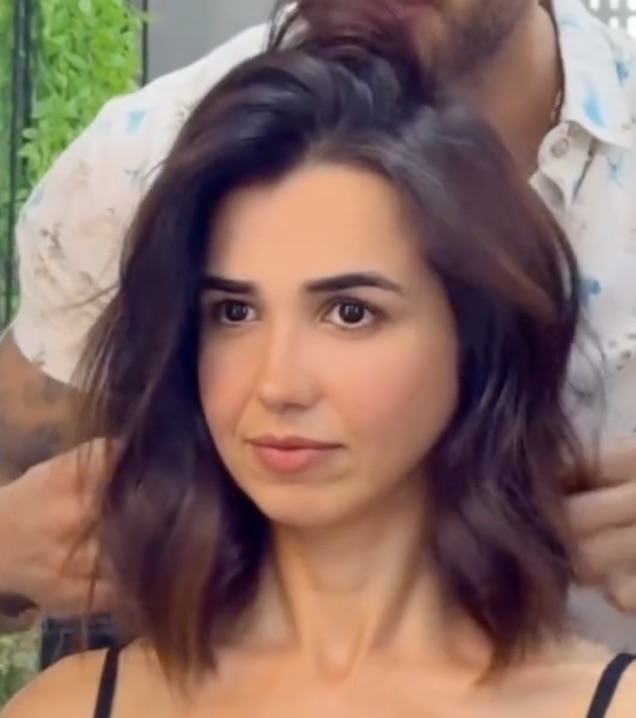 This Lady Decided to Cut Half Her Long Dark Hair And Now Looks Like a ...
